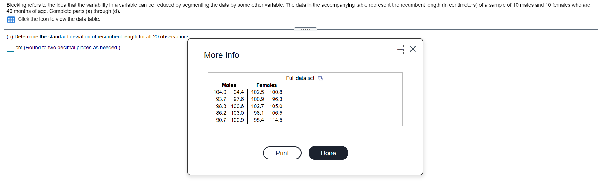 Solved Blocking refers to the idea that the variability in a | Chegg.com