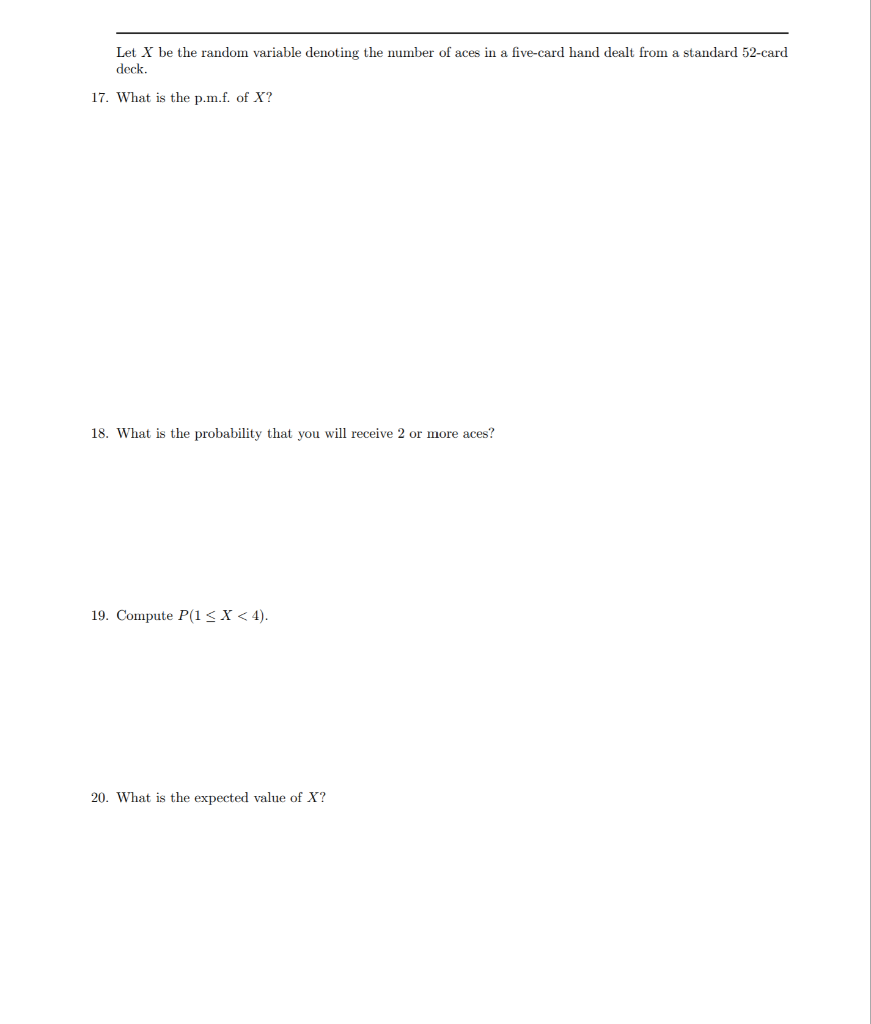 Solved Let X be the random variable denoting the number of | Chegg.com