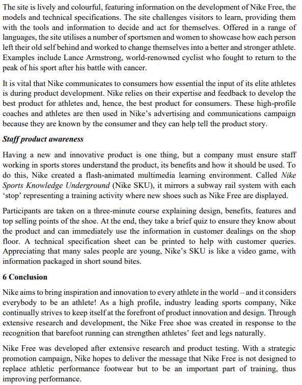 Solved ANSWER ALL QUESTIONS Nike: Product Development-From | Chegg.com