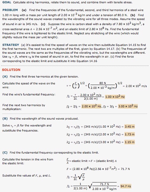 Solved GOAL Calculate string harmonics, relate them to | Chegg.com Solved GOAL Calculate string harmonics, relate them to | Chegg.com