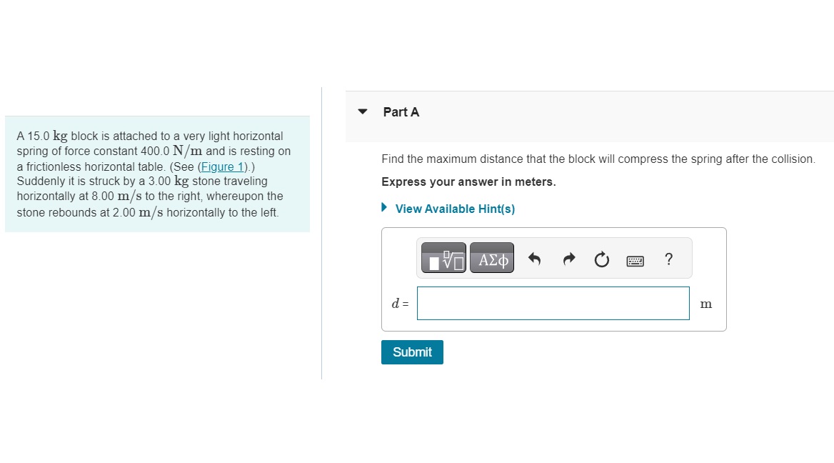 Solved A 15.0kg ﻿block is attached to a very light | Chegg.com