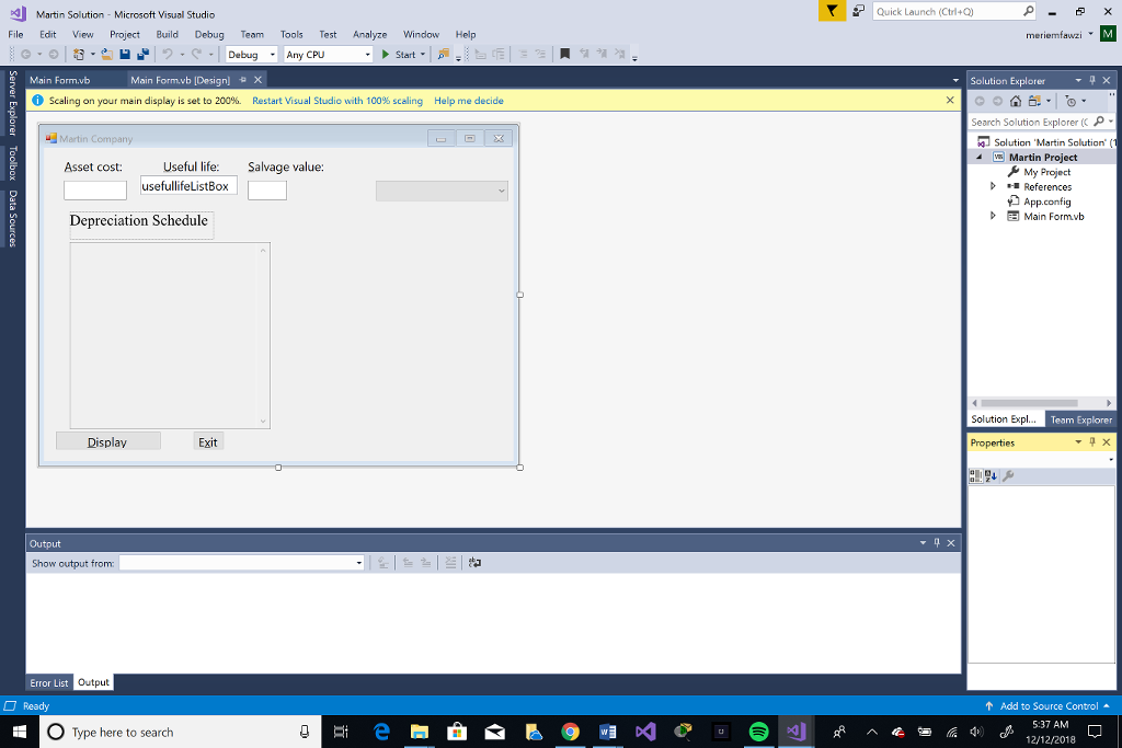 Martin Solution Microsoft Visual Studio Quick Launch | Chegg.com