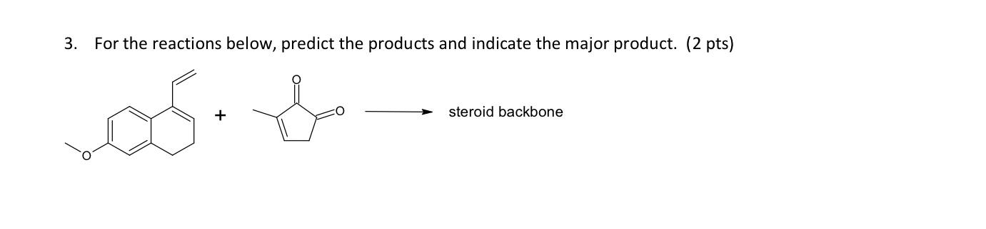 Solved 3. For the reactions below, predict the products and | Chegg.com