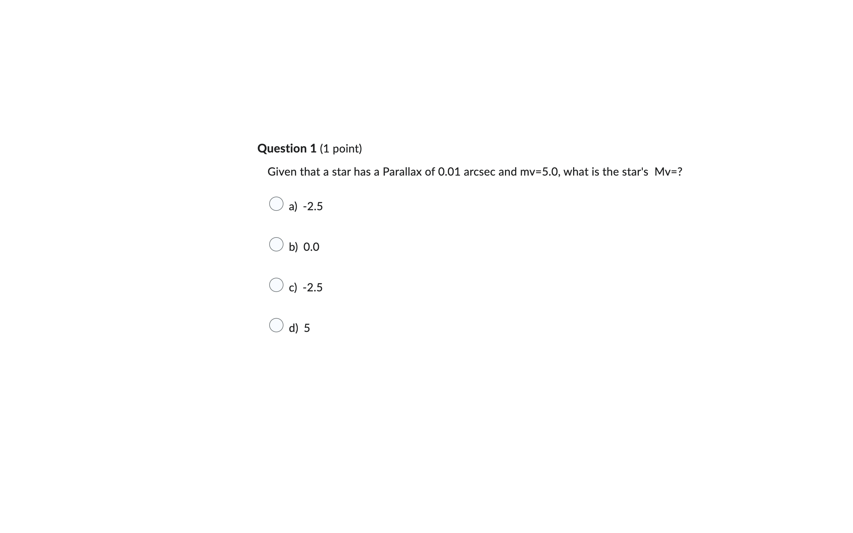 Solved Given that a star has a Parallax of 0.01arcsec and | Chegg.com