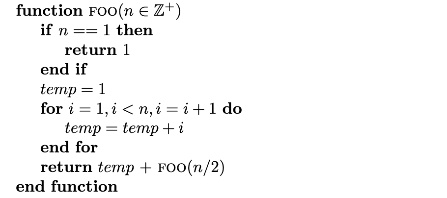 Solved (a) Give a runtime expression T (n) in terms of n for | Chegg.com