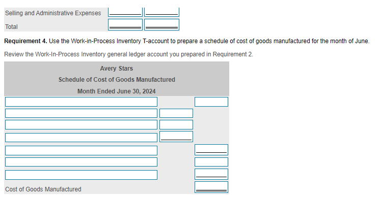 Requirement 4. Use the Work-in-Process Inventory | Chegg.com