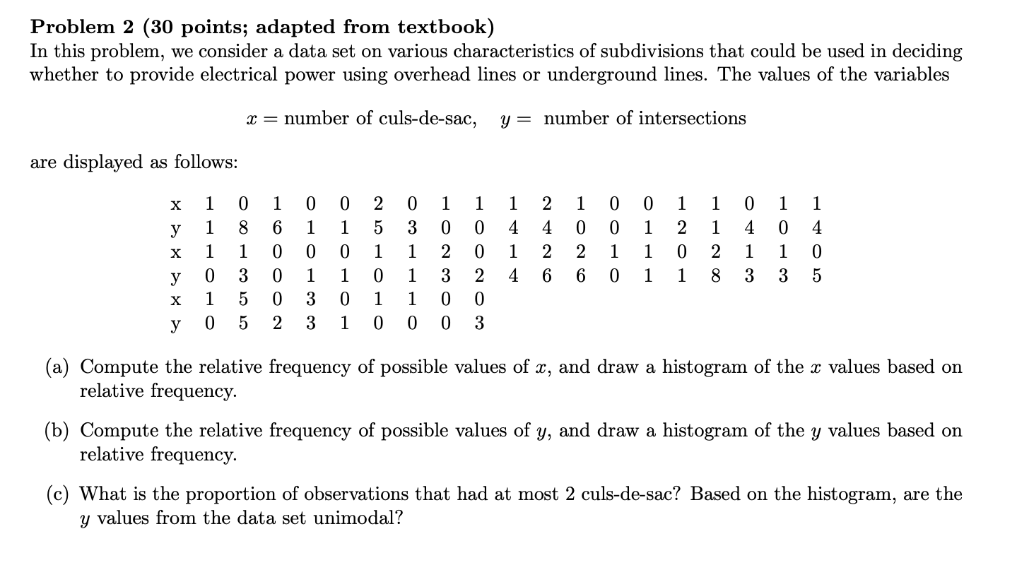 Problem 2 (30 points; adapted from textbook) In this | Chegg.com