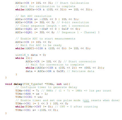 Solved Part I - Internal ADC Module. (1) Deploy the code | Chegg.com