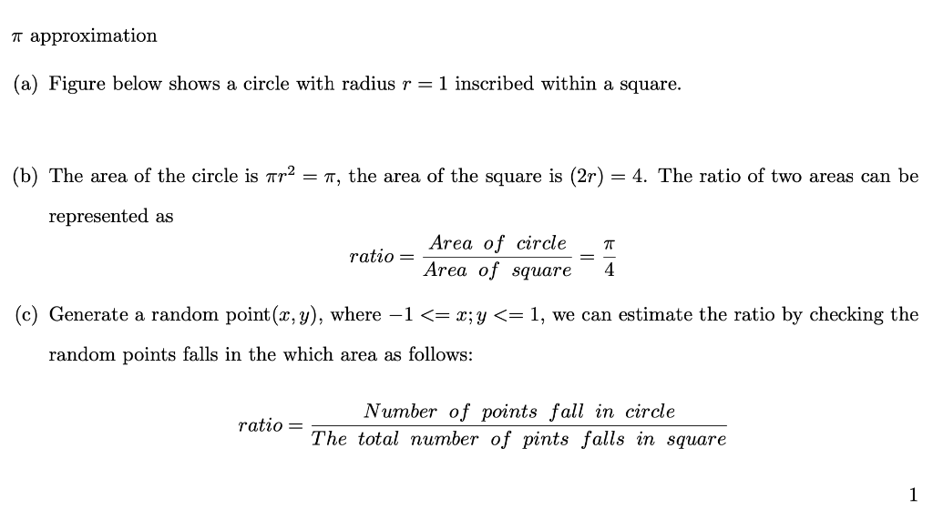 Solved a approximation (a) Figure below shows a circle with | Chegg.com