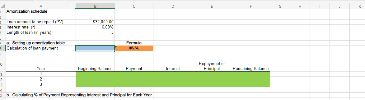 Solved Excel Online Structured Activity: Amortization | Chegg.com