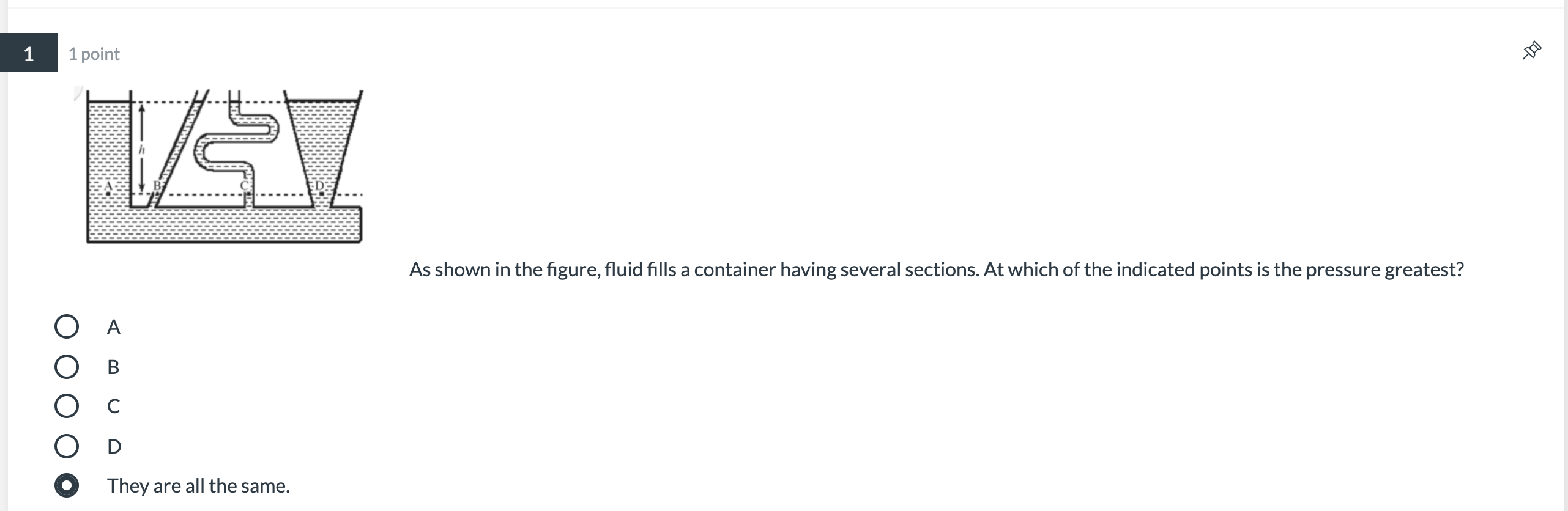 Solved 1 1 point Dod A7 As shown in the figure, fluid fills | Chegg.com