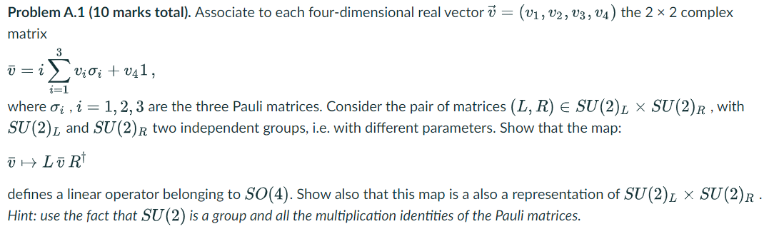 Problem A.1 (10 marks total). Associate to each | Chegg.com
