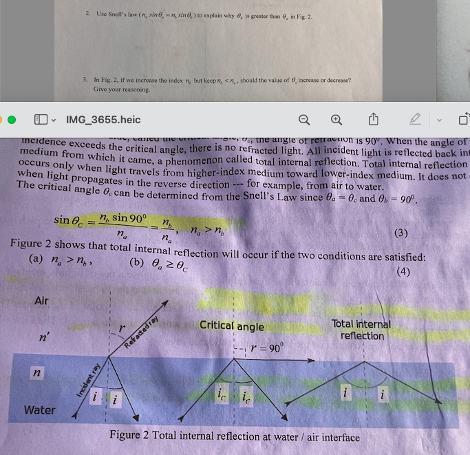 Solved Use Snell's law (n4sinθ0=n8sinθ4) ﻿to explain why θ4 | Chegg.com
