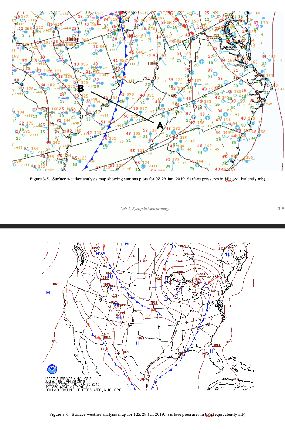 Solved On the surface analysis map for 0Z 29 Jan. 2019 | Chegg.com