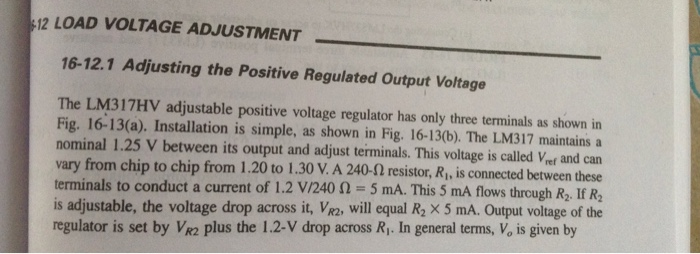 2 LOAD VOLTAGE ADJUSTMENT 16-12.1 Adjusting the | Chegg.com