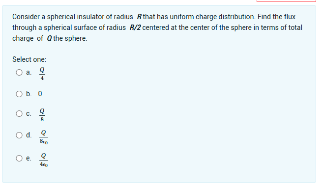 Solved Consider a spherical insulator of ﻿radius R ﻿that has | Chegg.com