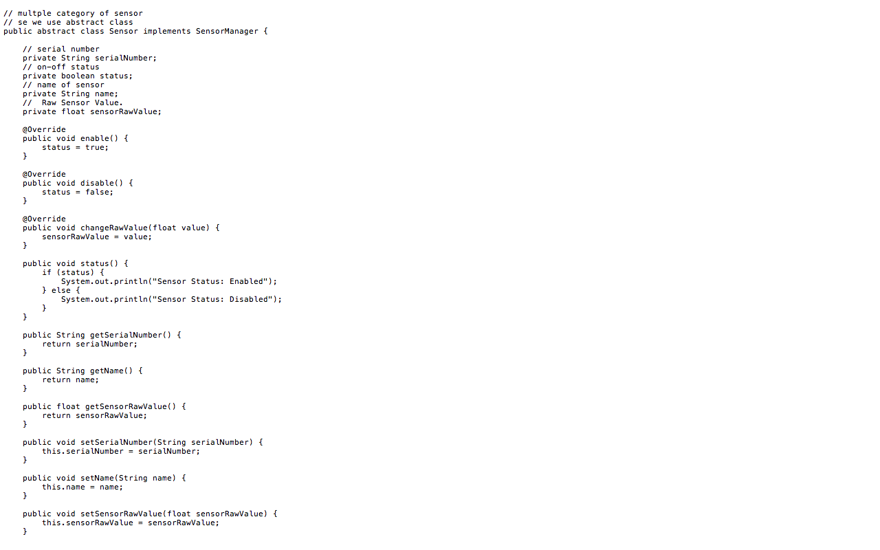 Solved You are requested to implement a sensor management | Chegg.com