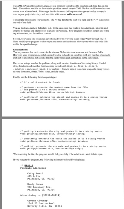 Solved The XML. (eXtensible Markup Language) is a common | Chegg.com