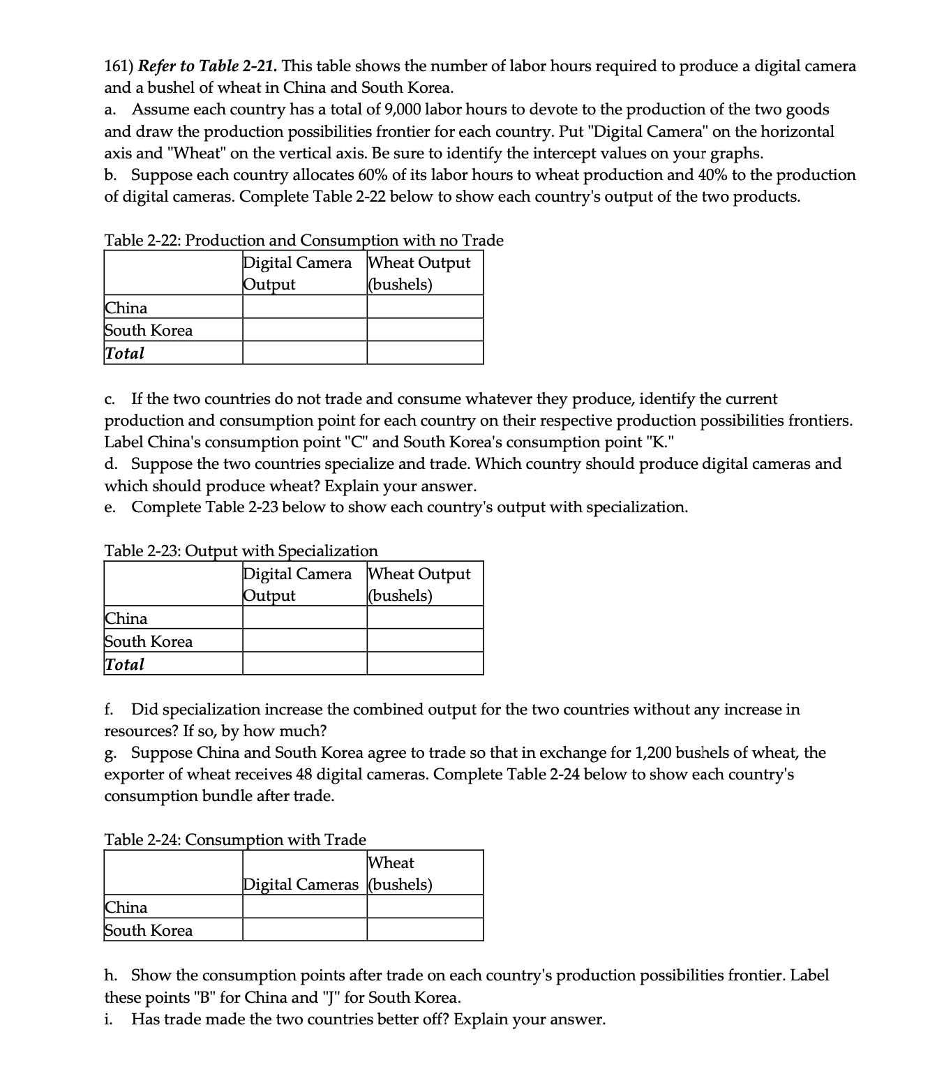 Solved 160) Refer to Table 2-21. This table shows the number | Chegg.com