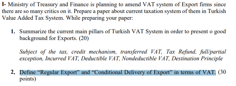 Solved I- Ministry of Treasury and Finance is planning to | Chegg.com