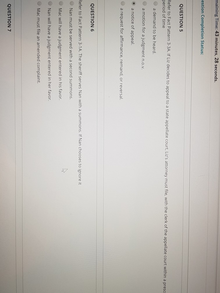 Solved maining Time: 43 minutes, 28 seconds. estion | Chegg.com Solved maining Time: 43 minutes, 28 seconds. estion | Chegg.com