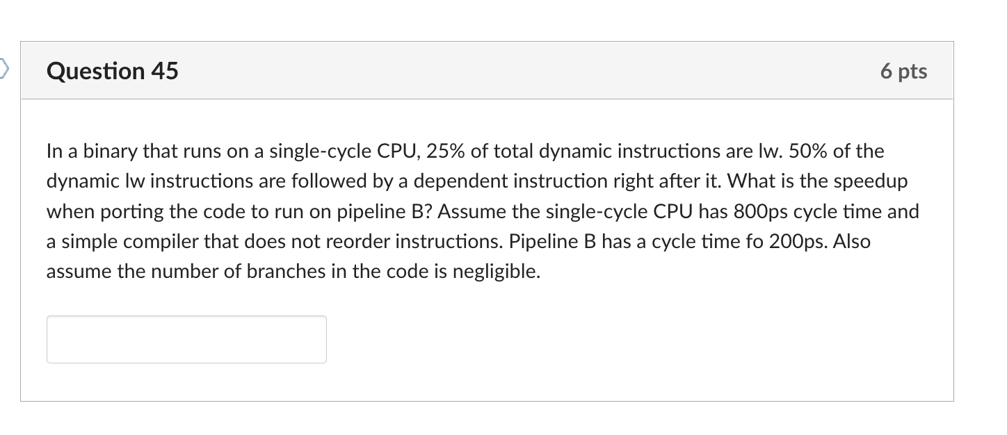 Solved In a binary that runs on a single-cycle CPU, 25% of | Chegg.com