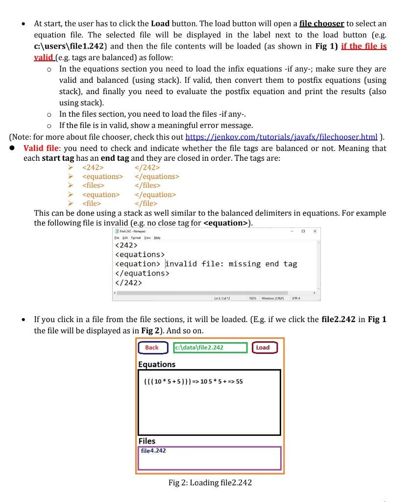 Solved In this project, you will implement an equation file | Chegg.com