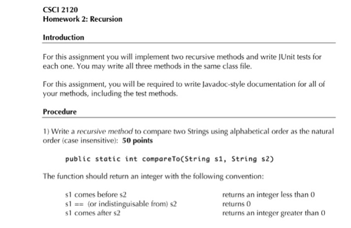 Solved CSCI 2120 Homework 2: Recursion Introduction For this | Chegg.com