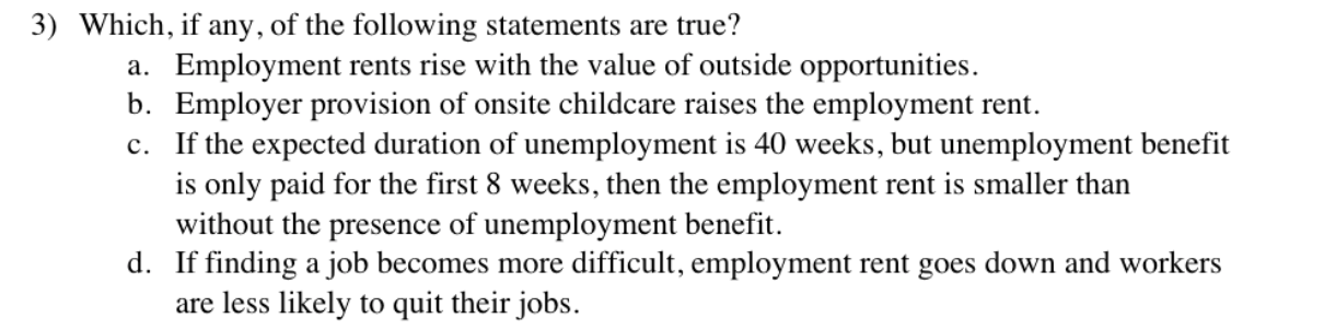 Solved 3) Which, if any, of the following statements are | Chegg.com