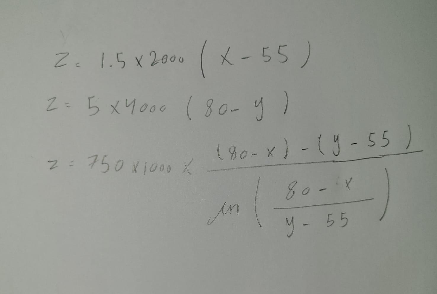 Solved 2 1 5 X 2000 x 55 2 5x4000 80 y Z 750 X Chegg