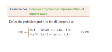 Solved Example 5-4: Complex Exponential Representation of | Chegg.com
