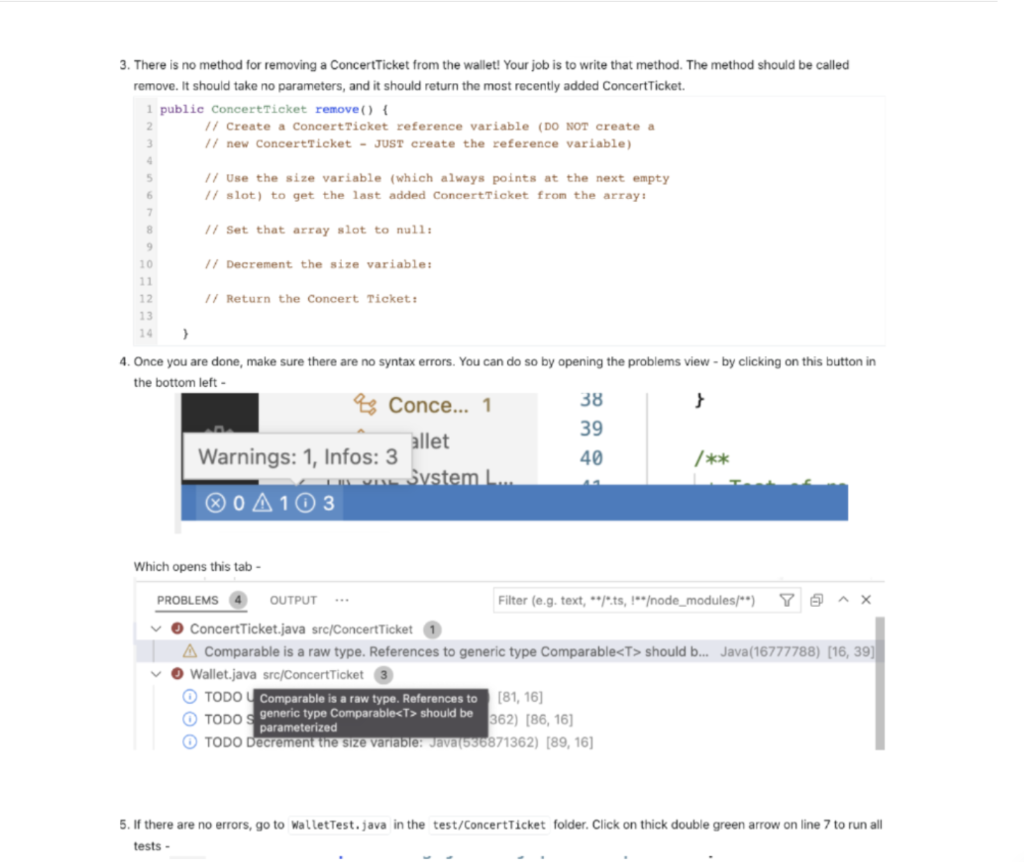 in Java. I have provided the different classes and | Chegg.com