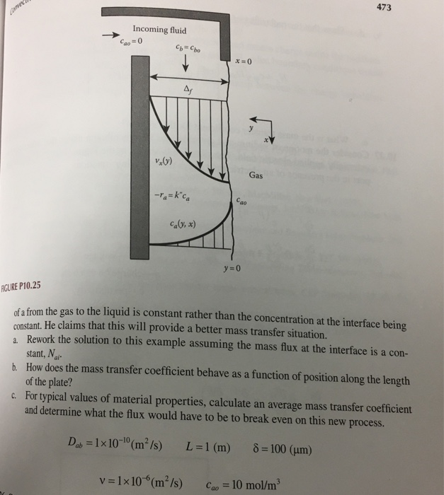 10.25 Consider the mass transfer example concerning | Chegg.com