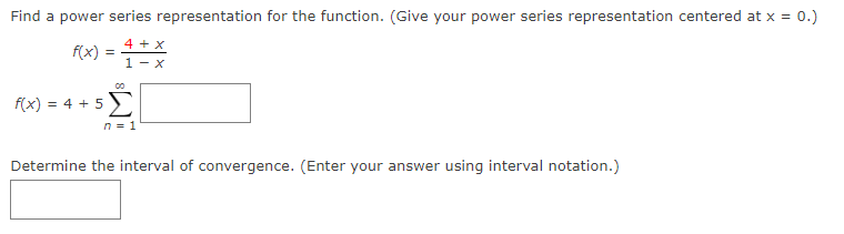 Solved Find a power series representation for the function. | Chegg.com