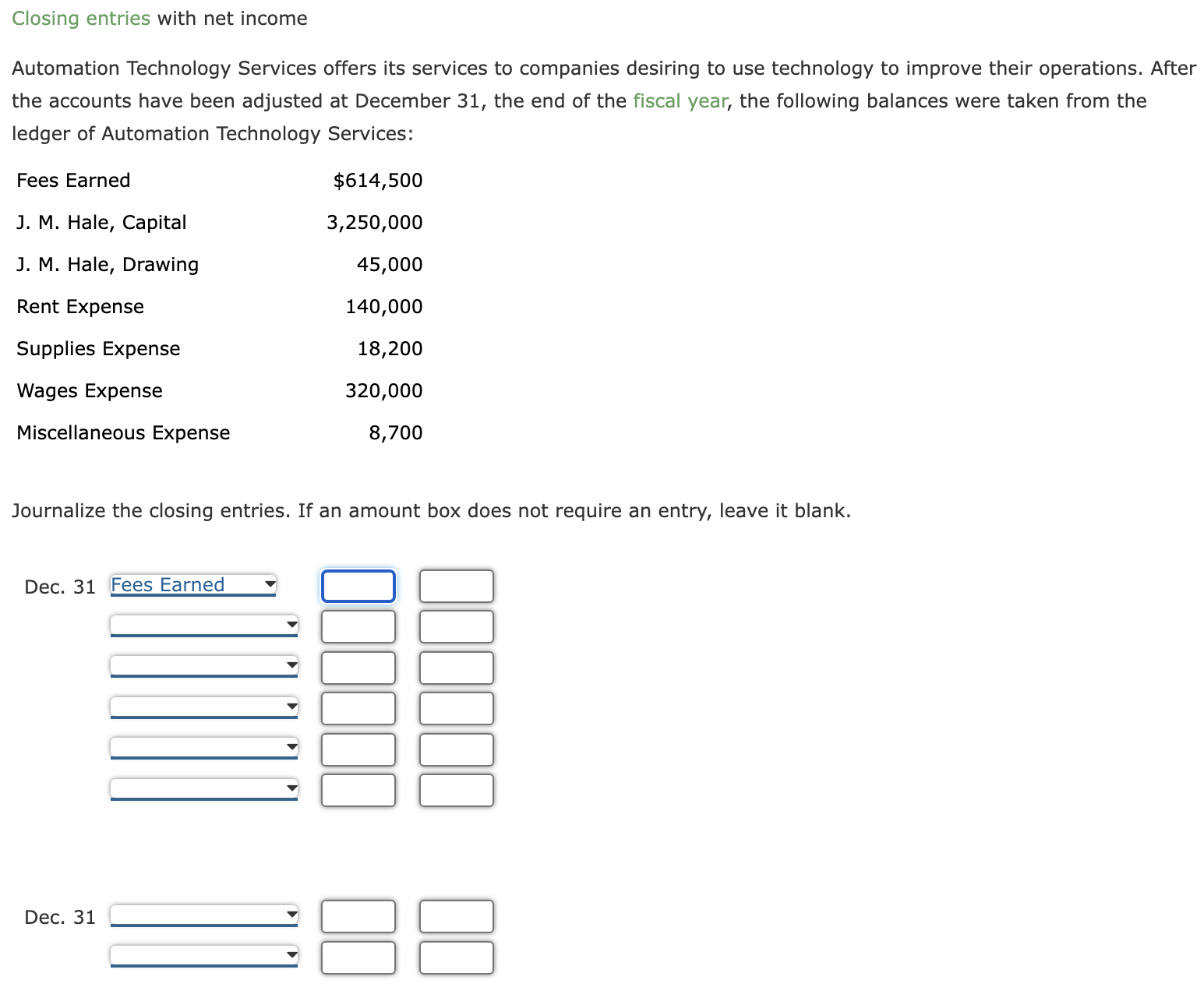Solved Closing entries with net incomeAutomation Technology | Chegg.com