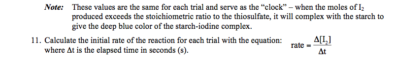 Solved Determination of a Rate Law by the Method of Initial | Chegg.com
