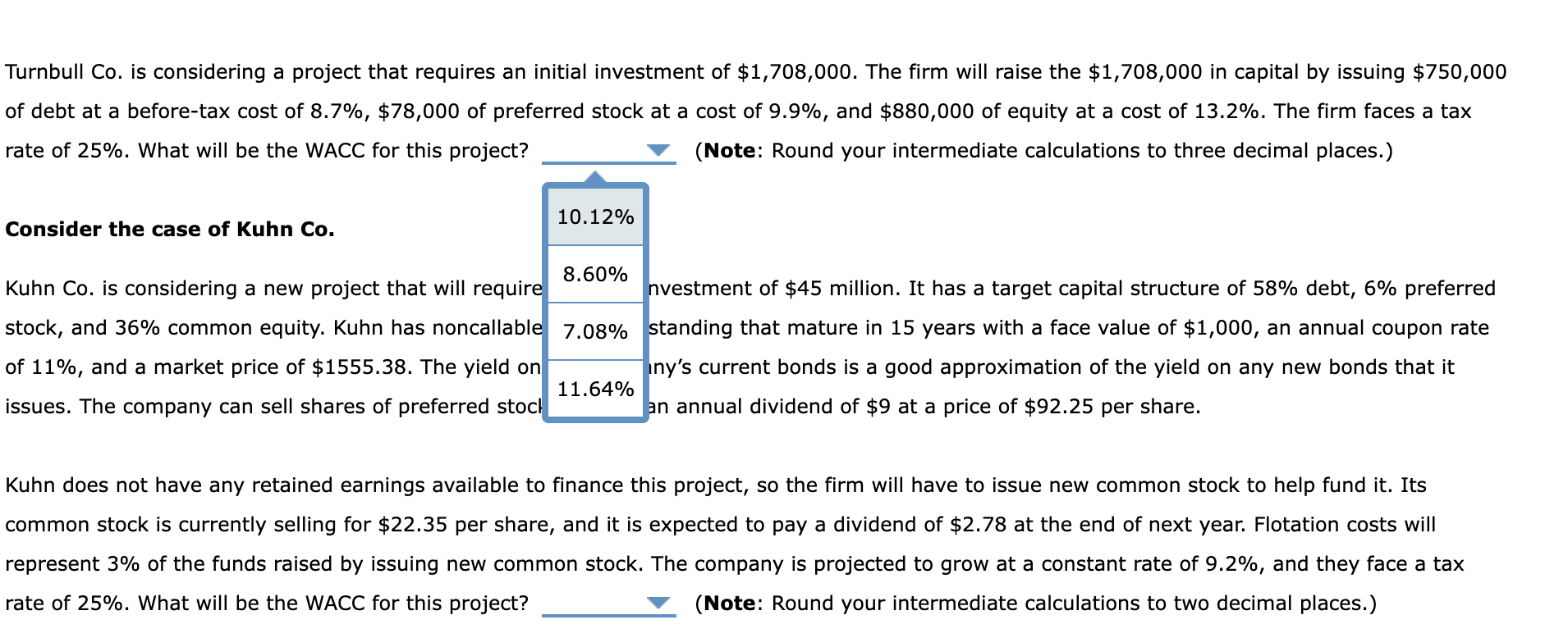 Solved 6. Solving for the WACC The WACC is used as the | Chegg.com