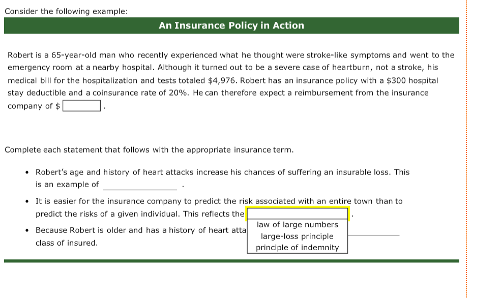 Solved 1. Understanding how insurance works Aa Aa Insurance | Chegg.com