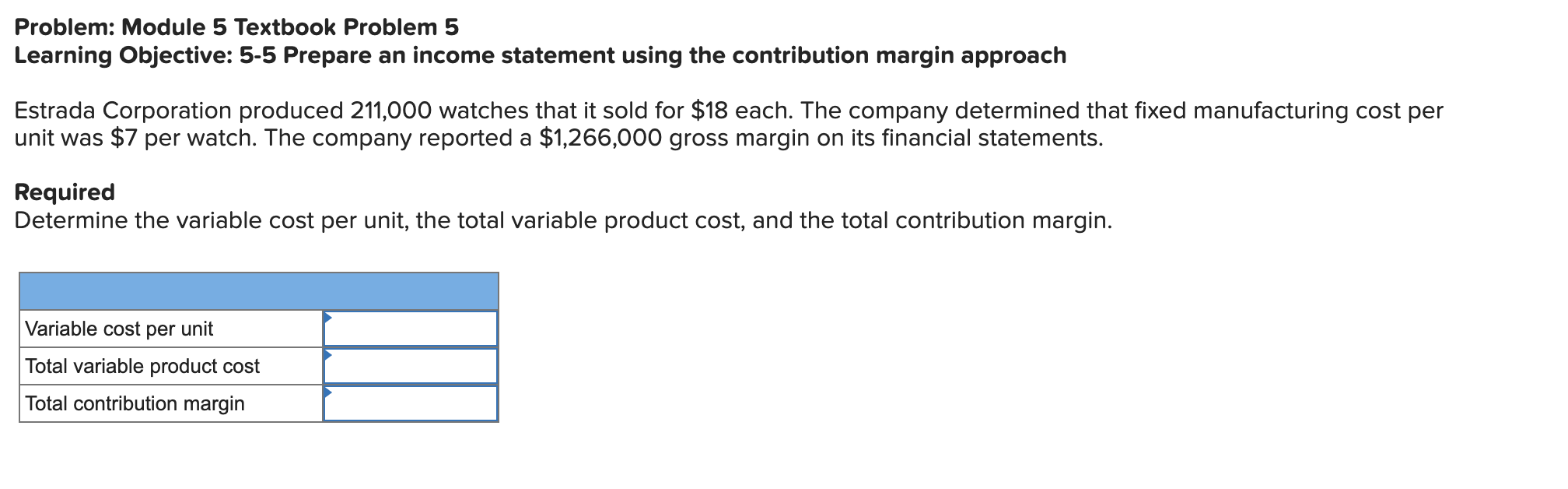 Solved Problem: Module 5 Textbook Problem 5 Learning | Chegg.com