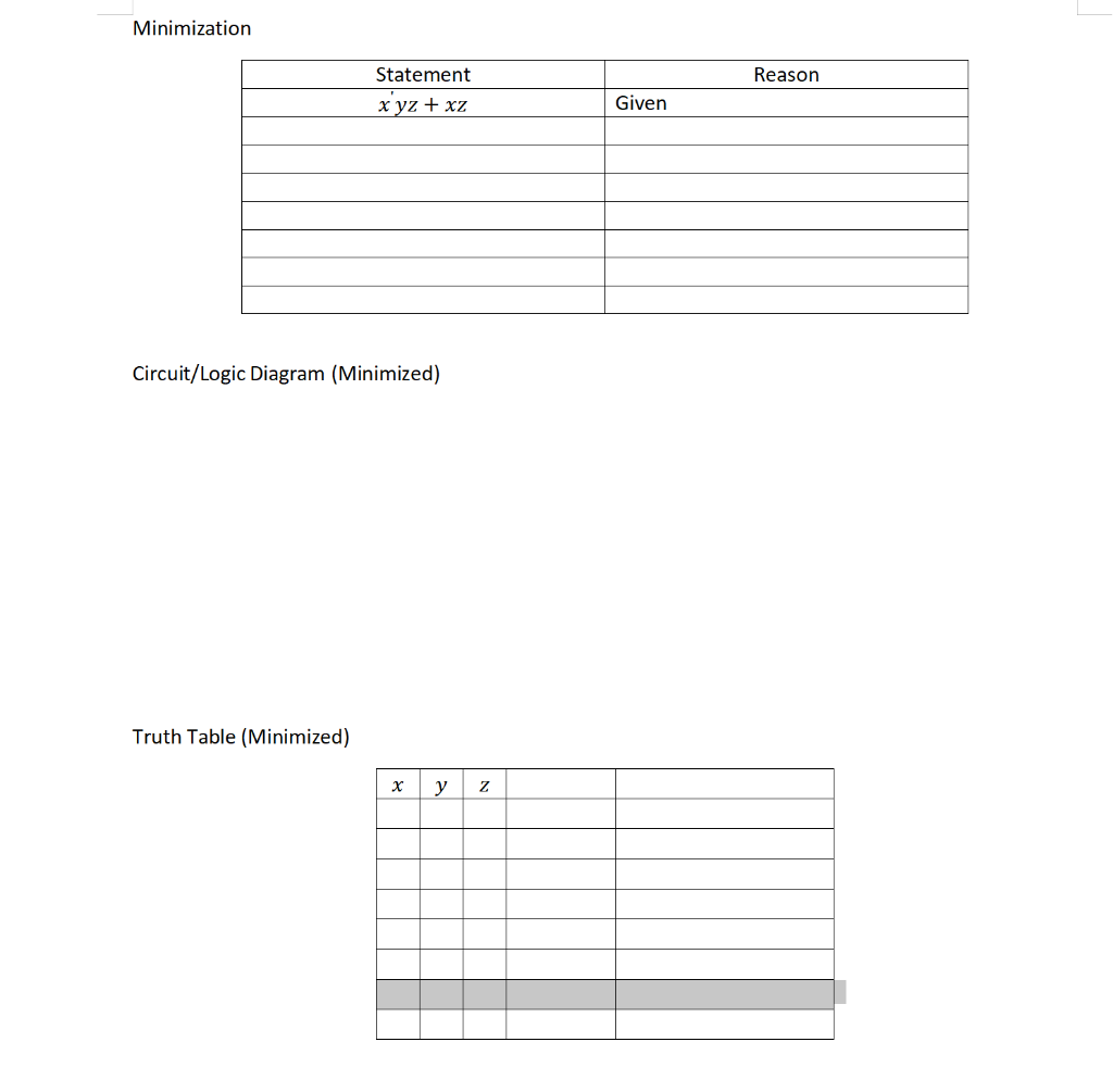 Solved Boolean Algebra And Circuit Minimization