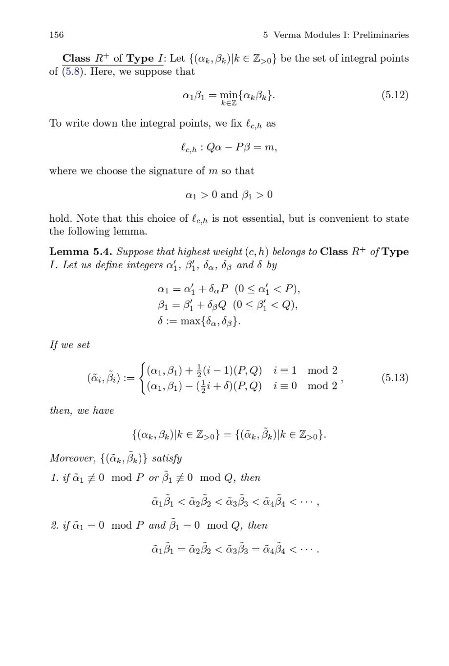 Solved 156 5 Verma Modules I: Preliminaries Class R+ of Type | Chegg.com