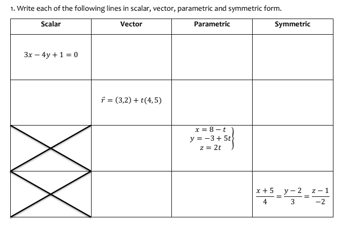 Solved 1. Write each of the following lines in scalar, | Chegg.com