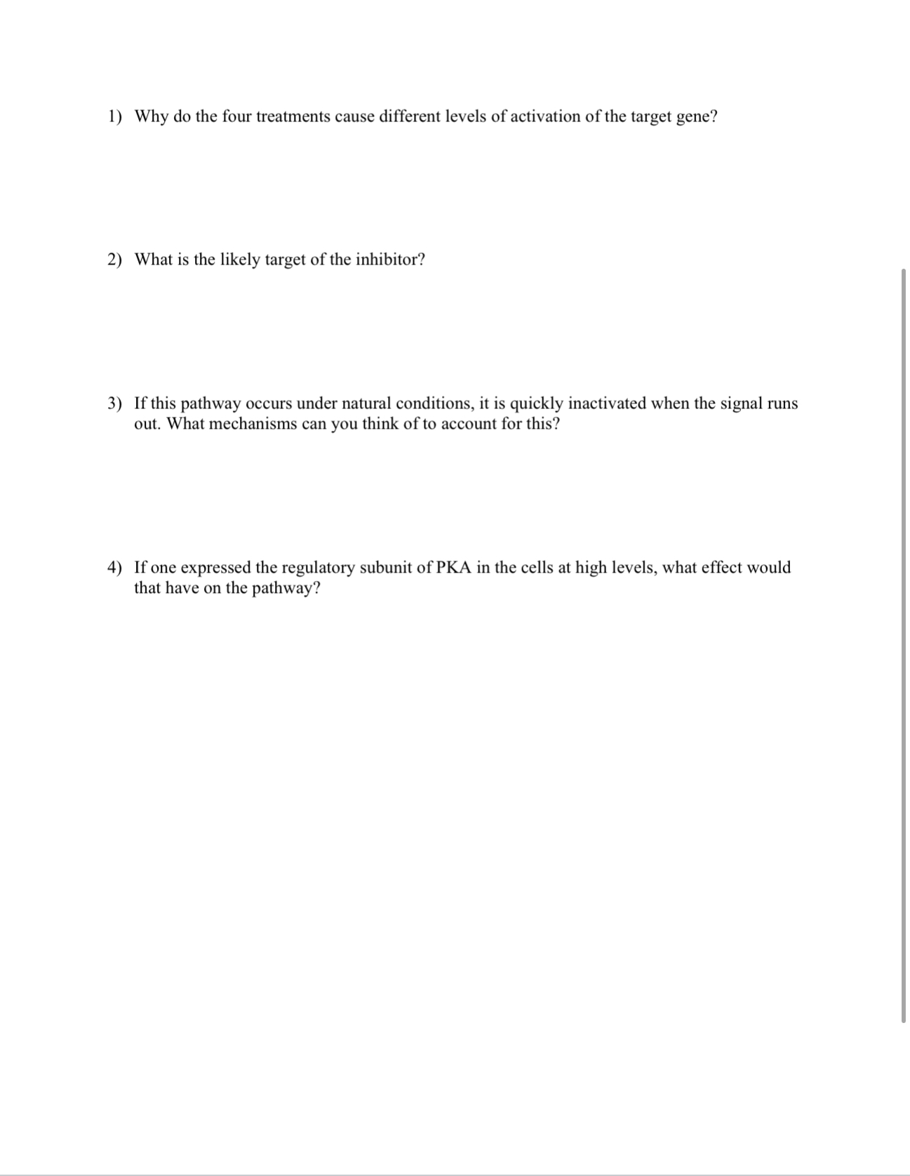 Solved Biology 172 Discussion week 8 Name Signaling Pathways | Chegg.com