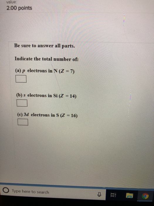 Solved value: 2.00 points Be sure to answer all parts. | Chegg.com