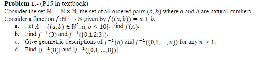 Solved Problem 1.- (P15 in textbook) Consider the set | Chegg.com