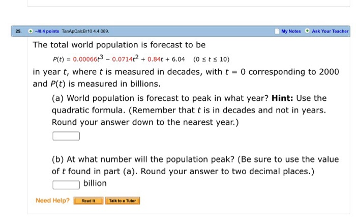 Solved 25. 0.4 points TanApCalcBr10 4.4.069 My Notes Ask | Chegg.com