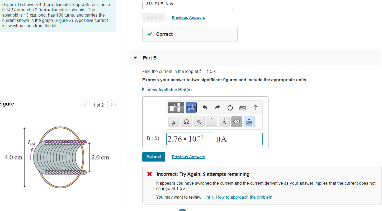 Solved Isol (A) 20 0 t(s) 1 2 3 -20 - I(0.5) = 0 A (Figure | Chegg.com