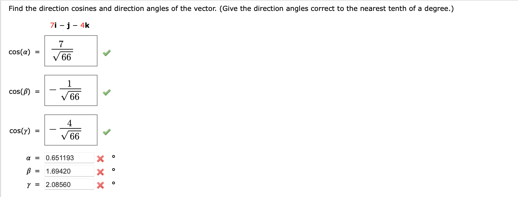 Solved Find the direction cosines and direction angles of | Chegg.com