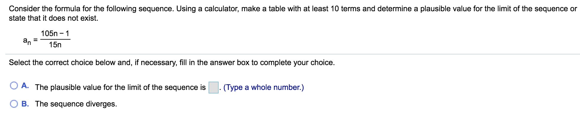 Solved Consider the formula for the following sequence. | Chegg.com