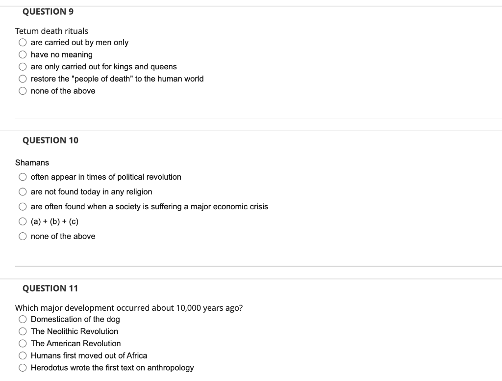 Solved Tetum death rituals are carried out by men only have | Chegg.com